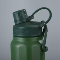 China Peacock Blue Vacuum Sports Thermal Flask 800ml 1000ml Stainless Steel Sport Water Bottle with Handgrip for sale