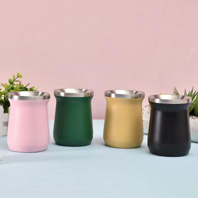 China Custom Stainless Steel Vacuum Insulated Travel Mug 8oz 6oz Tea Lovers Mate Cup for sale