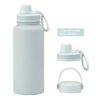 China 1L Stainless Steel Vacuum Flask Water Bottle 304 Inside 201 Outside with Handle 1000ml for sale