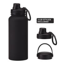 China 1L Stainless Steel Vacuum Flask Water Bottle 304 Inside 201 Outside with Handle 1000ml for sale