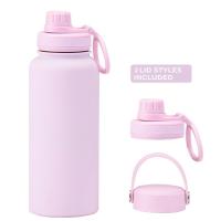 China 1L Stainless Steel Vacuum Flask Water Bottle 304 Inside 201 Outside with Handle 1000ml for sale