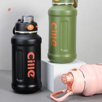 China Matte Man Bike Insulated Water Bottle 620ml 950ml 304 Stainless Steel Curved Lid for sale