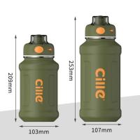 China Matte Man Bike Insulated Water Bottle 620ml 950ml 304 Stainless Steel Curved Lid for sale