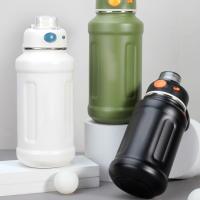 China 304 Stainless Steel Sport Water Bottle with Straw 620ml 950ml Custom Logo for sale