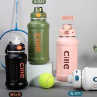 China 304 Stainless Steel Sport Water Bottle with Straw 620ml 950ml Custom Logo for sale