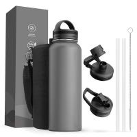 China 304 Stainless Steel Vacuum Insulated Gym Water Bottle 750ml with Picture Straight Drink Lid for sale