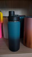 China 304 Stainless Steel Vacuum Insulated Gym Water Bottle 750ml with Picture Straight Drink Lid for sale