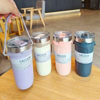 China Custom Logo 710ml Double Wall Stainless Steel Coffee Tumbler Insulated Portable for sale