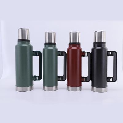 China Large Capacity Stainless Steel Travel Kettle 1400ml 1900ml Portable Outdoor Insulated Pot for sale