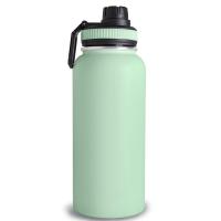 China 32oz Double Wall Stainless Steel Flask Sports Bottle with Handle Lid Vacuum Water Bottle for sale