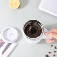 China 380ml Portable Lazy Magnetic Rotary Electric Stainless Steel Mug 6-12 Hours Thermal Insulation for sale