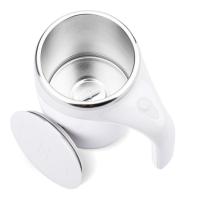 China 380ml Portable Lazy Magnetic Rotary Electric Stainless Steel Mug 6-12 Hours Thermal Insulation for sale