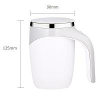 China Customizable 380ml Electric Milk Frother Mug Warmer Stainless Steel Coffee Cup for sale