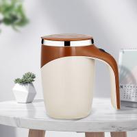 China Customizable 380ml Electric Milk Frother Mug Warmer Stainless Steel Coffee Cup for sale