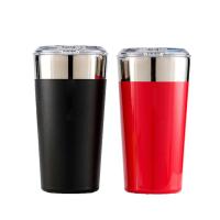 China Custom Logo 304 Stainless Steel Insulated Coffee Mug 570ml Matte Black Travel Cup for sale