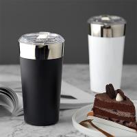 China Custom Logo 304 Stainless Steel Insulated Coffee Mug 570ml Matte Black Travel Cup for sale