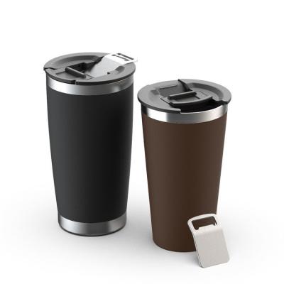 China 600ml 304 Stainless Steel Travel Mug Tumbler with Bottle Opener Hot Cold 12-24hrs for sale