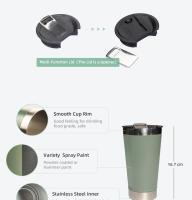 China 600ml 304 Stainless Steel Travel Mug Tumbler with Bottle Opener Hot Cold 12-24hrs for sale