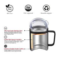 China 14oz 420ml Double Insulated Stainless Steel Custom Travel Mug for Hot Cold Drinks for sale