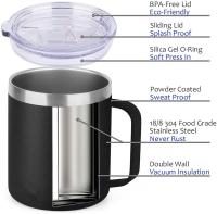 China 14oz 420ml Double Insulated Stainless Steel Custom Travel Mug for Hot Cold Drinks for sale