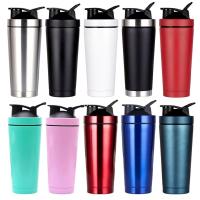 China Custom Logo 700ml Stainless Steel Protein Shaker Bottle for Gym Fitness Water Drinking for sale