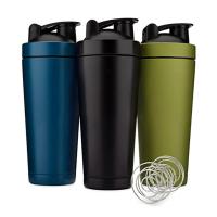 China Custom Logo 700ml Stainless Steel Protein Shaker Bottle for Gym Fitness Water Drinking for sale