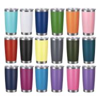 China OEM 40 oz Double Wall Vacuum Stainless Steel Tumbler with Handle 600ml for sale