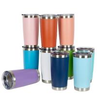 China Insulated Stainless Steel Tumbler 550ml 600ml Country Design Car Cup with Straw for sale