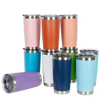 China Insulated Stainless Steel Tumbler 550ml 600ml Country Design Car Cup with Straw for sale