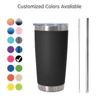 China Custom Logo 304 Stainless Steel Insulated Tumbler 550ml 600ml Hot Cold Cup for Travel Party for sale