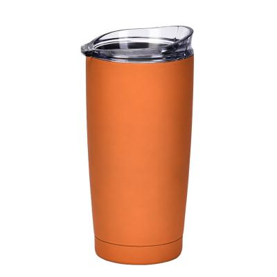 China Double Wall Insulated Water Bottle 600ml Stainless Steel Vacuum Tumbler with Straw Custom Logo for sale