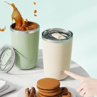 China 350ml Stainless Steel Automatic Magnetic Mixing Travel Coffee Mug 304 for sale