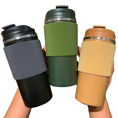 China 450ml Double Wall Stainless Steel Travel Coffee Mug Tumbler Reusable Insulated Cup for sale