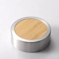 China 304 Stainless Steel Bamboo Lid Vacuum Flask 500ml Eco Friendly Custom Logo Water Bottle for sale