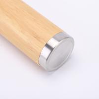 China 304 Stainless Steel Bamboo Lid Vacuum Flask 500ml Eco Friendly Custom Logo Water Bottle for sale