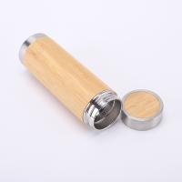 China 304 Stainless Steel Vacuum Insulated Water Bottle 500ml with Bamboo Lid for Business Gifts for sale
