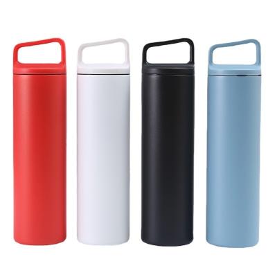 China Custom Logo Steel Vacuum Insulated Travel Coffee Mug 480ml 600ml with Handle Lid for sale