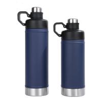 China Customized Logo Acceptable Double Walled Vacuum Insulated Sport Thermal Flask Handgrip for sale