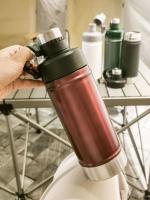 China Double Handle Vacuum Flask 304 Stainless Steel Insulated Travel Pot 550ml 750ml for sale