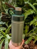 China Double Handle Vacuum Flask 304 Stainless Steel Insulated Travel Pot 550ml 750ml for sale
