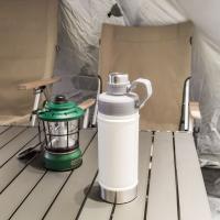 China Double Handle Vacuum Flask 550ml 750ml Stainless Steel Leakproof Travel Thermos for sale