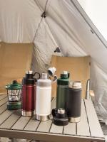 China Double Handle Vacuum Flask 550ml 750ml Stainless Steel Leakproof Travel Thermos for sale