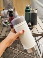 China Double Handle Vacuum Flask 550ml 750ml Stainless Steel Leakproof Travel Thermos for sale