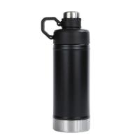 China 304 Stainless Steel Vacuum Flask 550ml 750ml Insulated Water Bottle Double Handle Travel Pot for sale