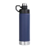 China 304 Stainless Steel Vacuum Flask 550ml 750ml Insulated Water Bottle Double Handle Travel Pot for sale