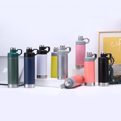 China 750ml Stainless Steel Vacuum Cup Sport Water Bottle Double Handle Travel Flask 304 for sale