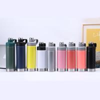 China 750ml Stainless Steel Vacuum Cup Sport Water Bottle Double Handle Travel Flask 304 for sale