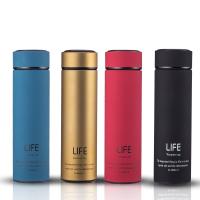 China Custom 500ml Stainless Steel 304 Double Layer Rubber Coated Thermos Vacuum Flask for Gym for sale