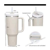 China 40oz Stainless Steel Travel Tumbler with Handle Custom Logo Custom Color Insulated Cup for sale