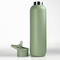 China Stainless Steel Vacuum Flask 32oz 18oz Insulated Thermos with Straw Custom Logo for sale